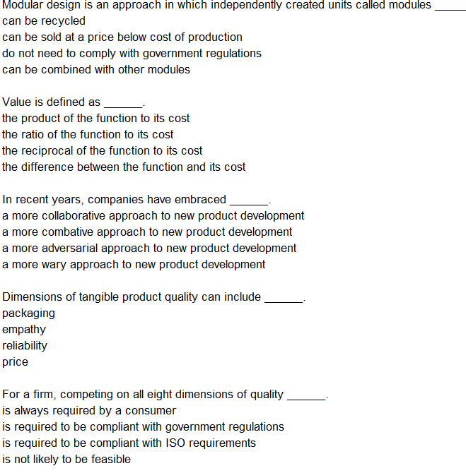 Solved Modular design is an approach in which independently | Chegg.com
