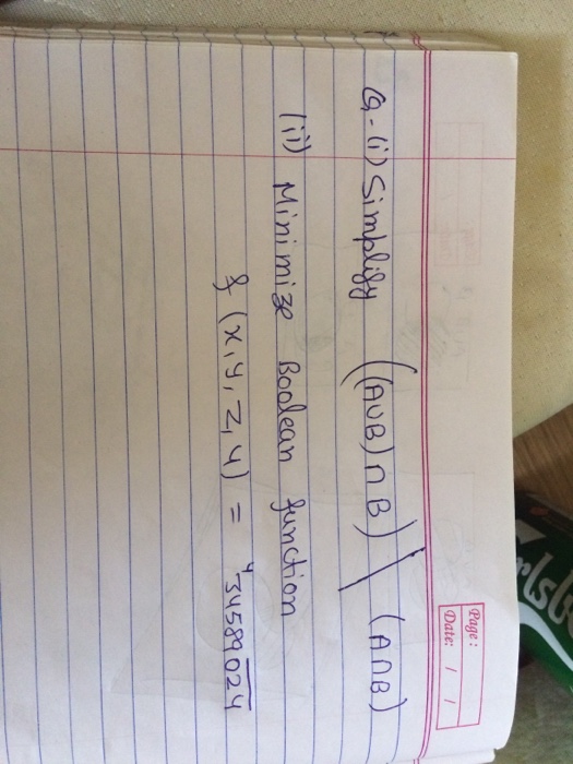 Solved Simplify ((A union B) intersection B)\(A intersection | Chegg.com