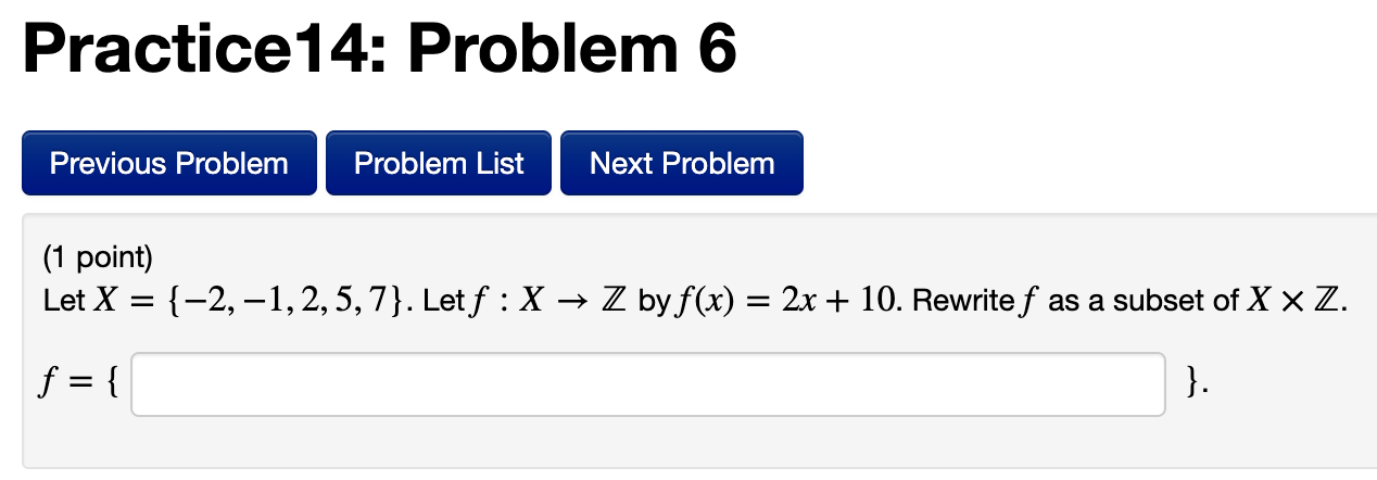 Solved Practice 14: Problem 6 Previous Problem Problem List | Chegg.com