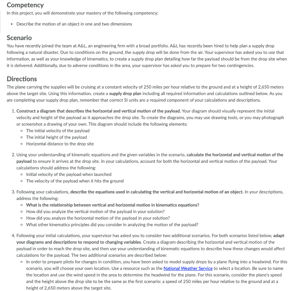 Solved Competency In this project, you will demonstrate your | Chegg.com