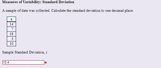 Solved Show Intro/Instructions Measures of Variability: | Chegg.com