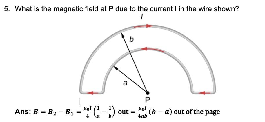 Solved What is the magnetic field at P due to the current I | Chegg.com