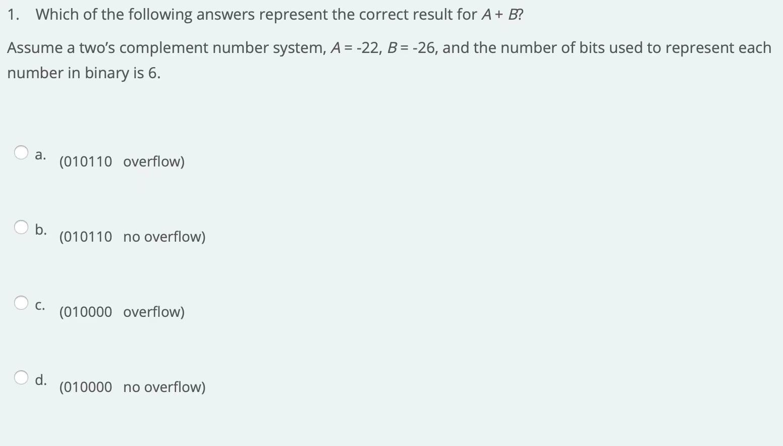 Solved 1. Which of the following answers represent the | Chegg.com