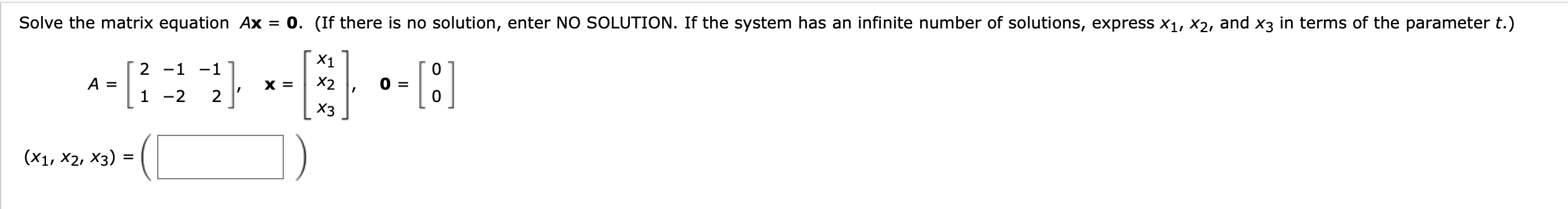 Solved Find the solution set of the system of linear | Chegg.com