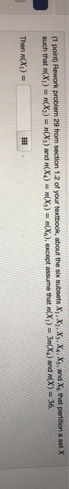 Solved (1 point) Rework problem 27 from section 1.2 of your | Chegg.com