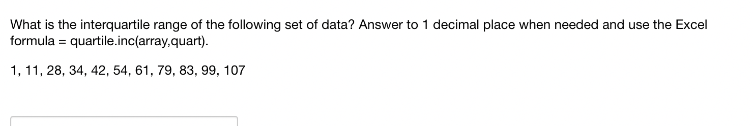 Solved What Is The Interquartile Range Of The Following Set Chegg
