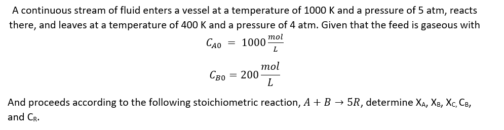 Solved A continuous stream of fluid enters a vessel at a | Chegg.com
