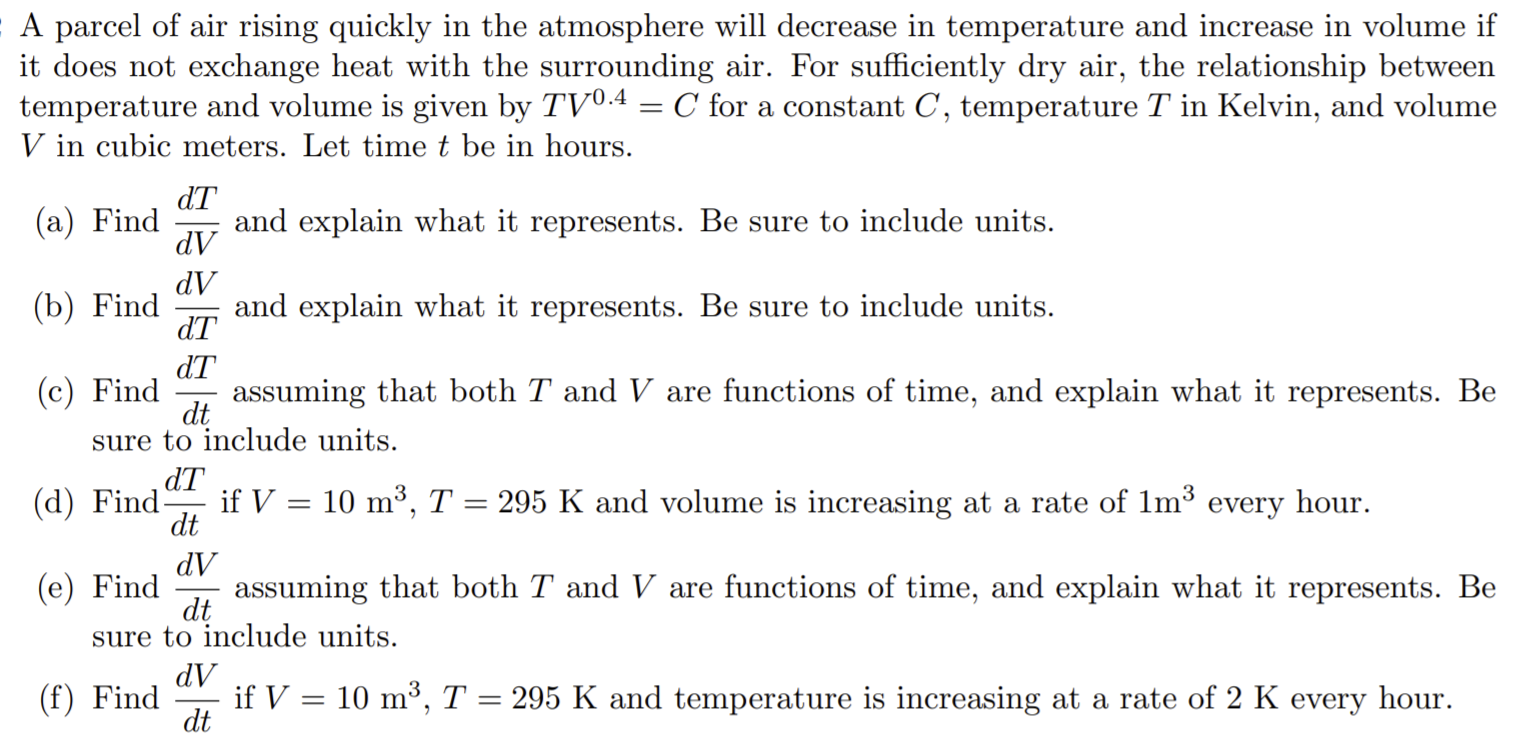 Solved A parcel of air rising quickly in the atmosphere will | Chegg.com