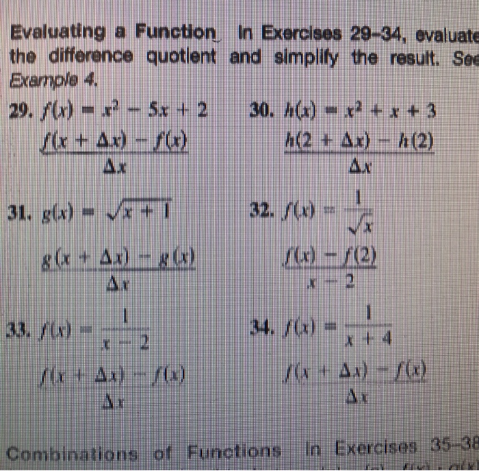 Solved Evaluating a Function In Exercises 29-34, evaluate | Chegg.com