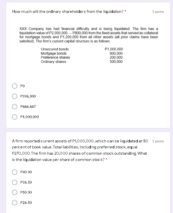 Solved How much will the ordinary shareholders from the | Chegg.com