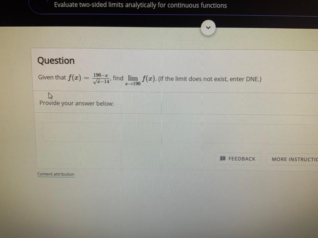 Solved Evaluate two-sided limits analytically for continuous | Chegg.com