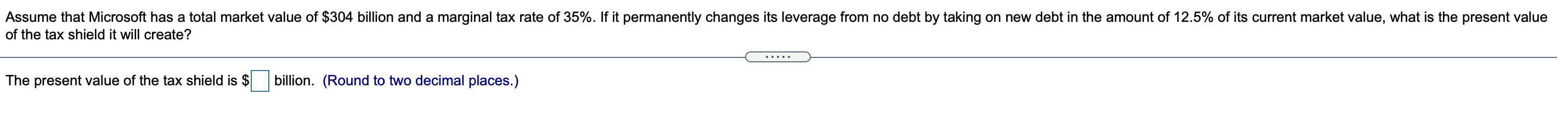 Solved Assume that Microsoft has a total market value of | Chegg.com