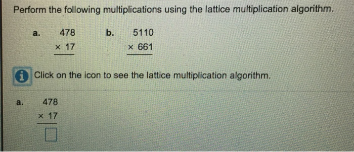 Solved Perform the following multiplications using the | Chegg.com
