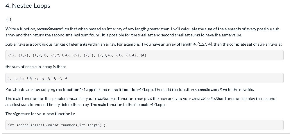 Solved 4. Nested Loops 4-1 Write a function, | Chegg.com