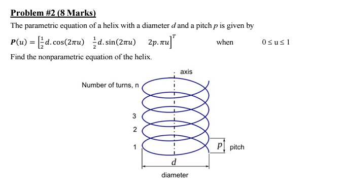 Solved Problem \#2 (8 Marks) The parametric equation of a | Chegg.com