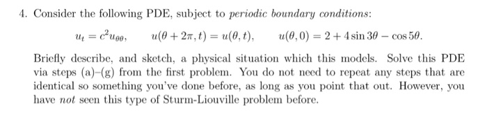 Solved Consider the following PDE, subject to periodic | Chegg.com