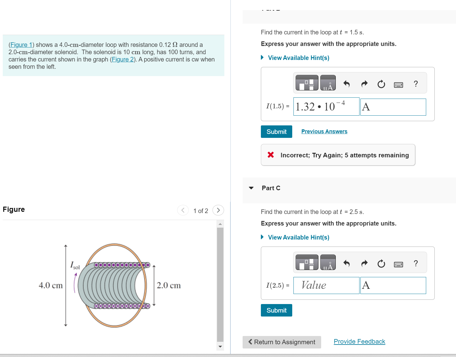 Solved (Figure 1) shows a 4.0-cm-diameter loop with | Chegg.com