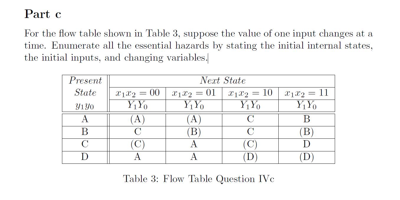 Solved For the flow table shown in Table 3 , suppose the | Chegg.com