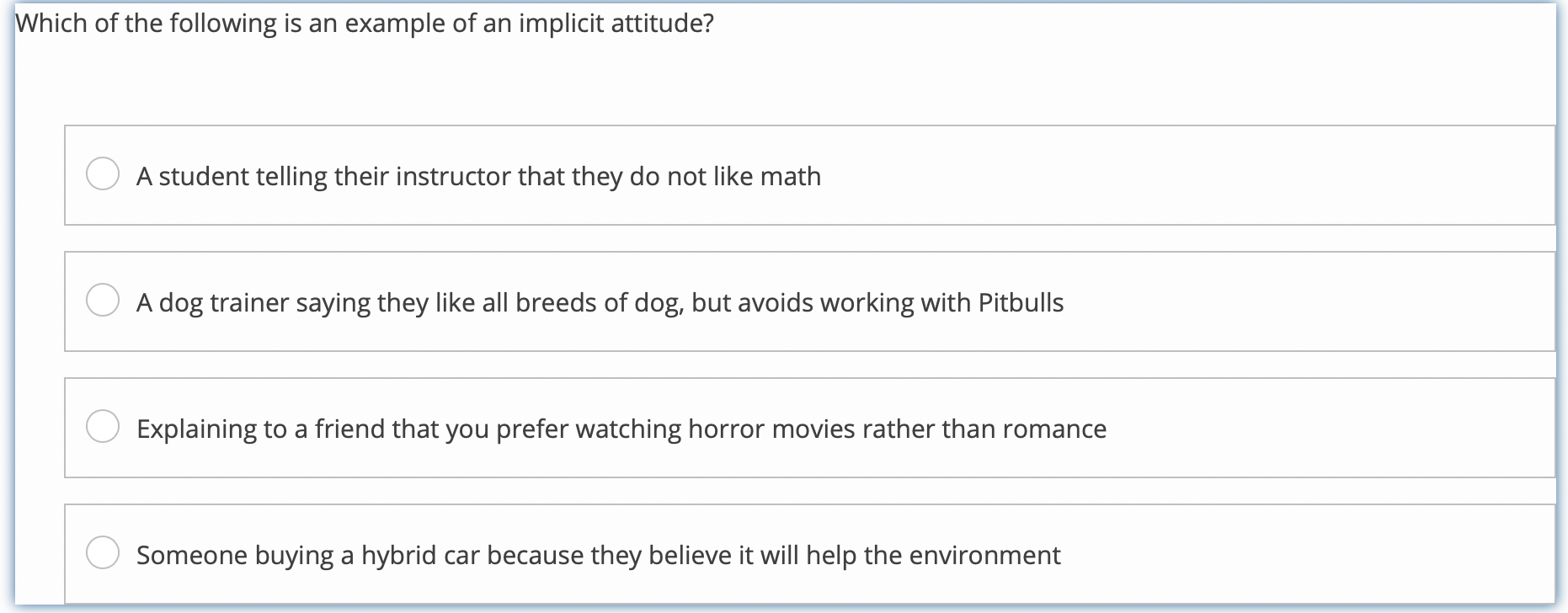 Solved Which of the following is an example of an implicit | Chegg.com