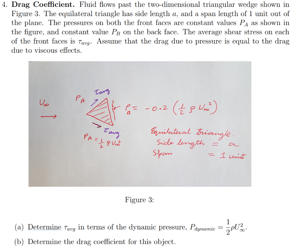 Solved 4 Drag Coefficient Fluid Flows Past The