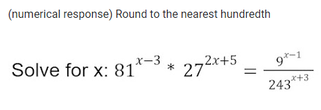 Solved (numerical response) Round to the nearest hundredth | Chegg.com