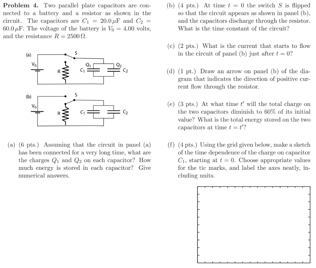 Solved Problem 4, Two parallel plate capacitors are con- | Chegg.com