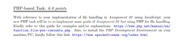 PHP-based Task: 6.0 points With reference to your | Chegg.com