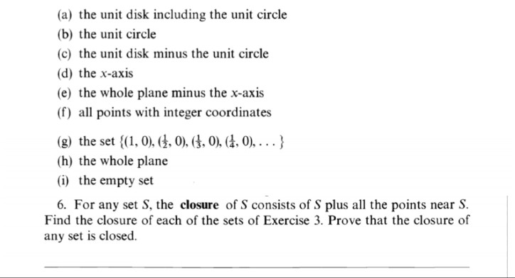 Solved (a) the unit disk including the unit circle (b) the | Chegg.com