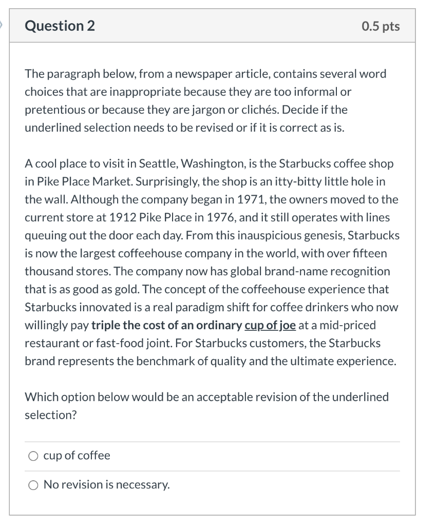 Solved The Paragraph Below From A Newspaper Article Chegg
