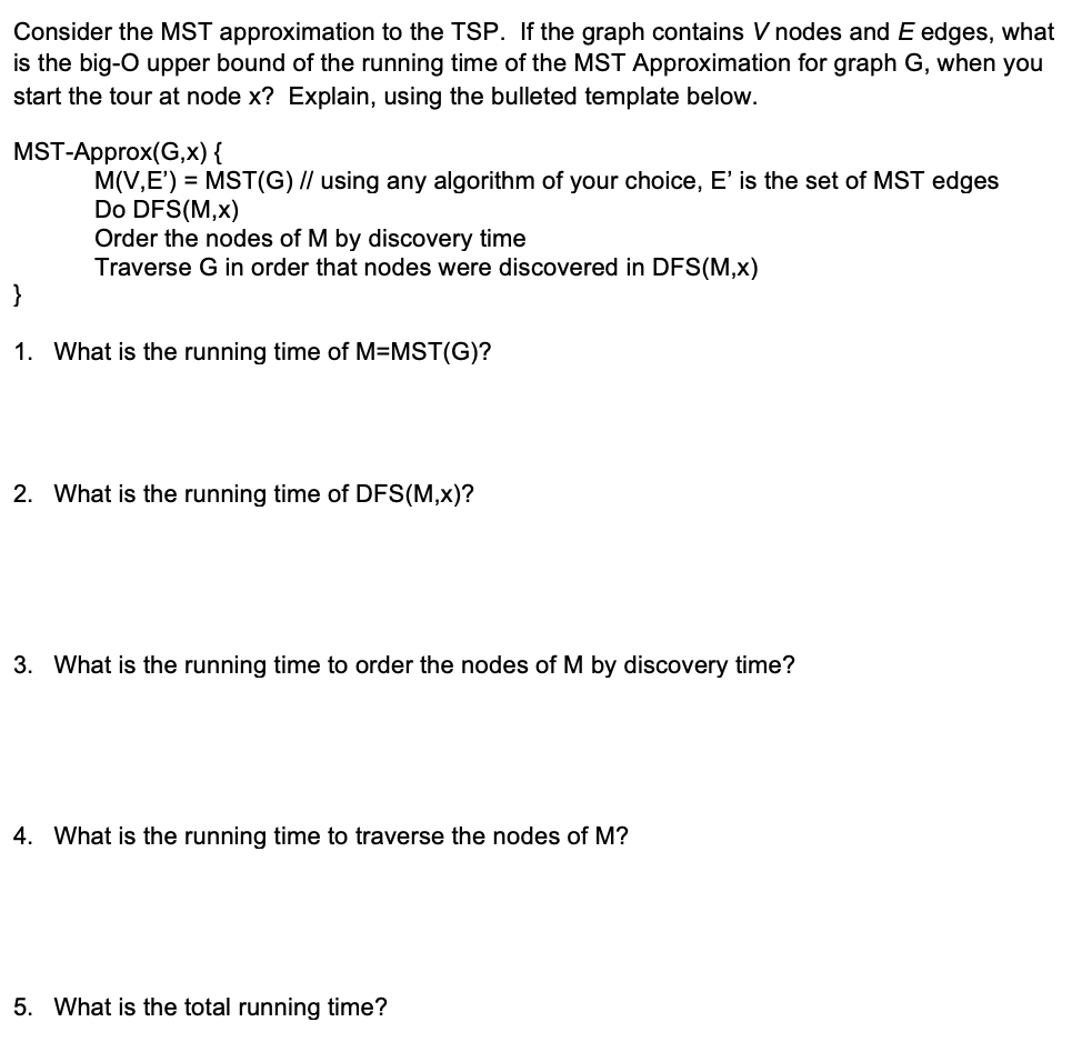 Solved Consider The Mst Approximation To The Tsp If The