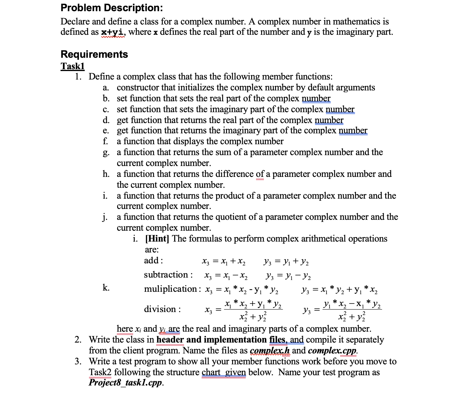 Solved oblem Description: clare and define a class for a | Chegg.com