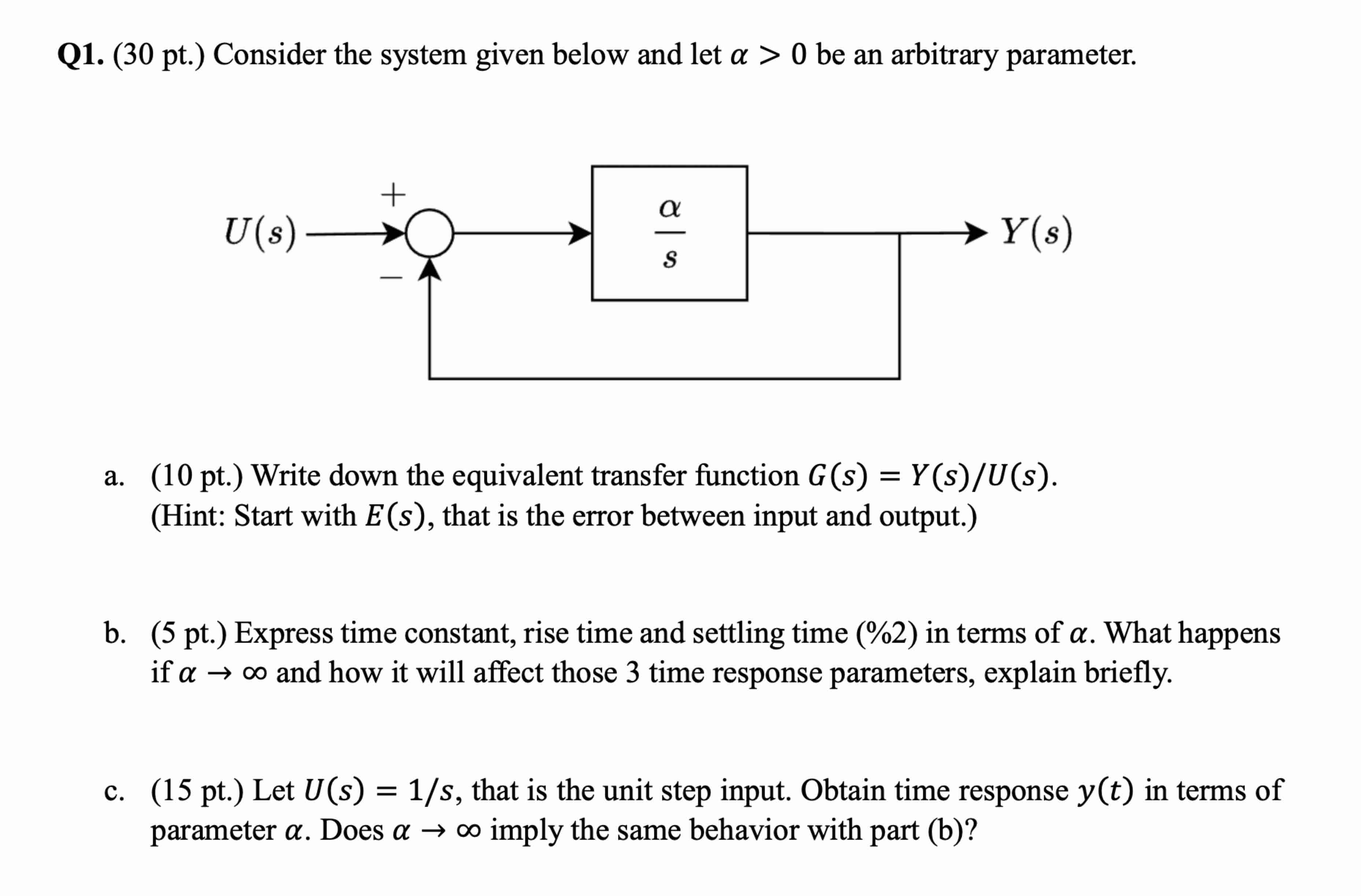 Solved Q1. (30 pt.) ﻿Consider the system given below and let | Chegg.com
