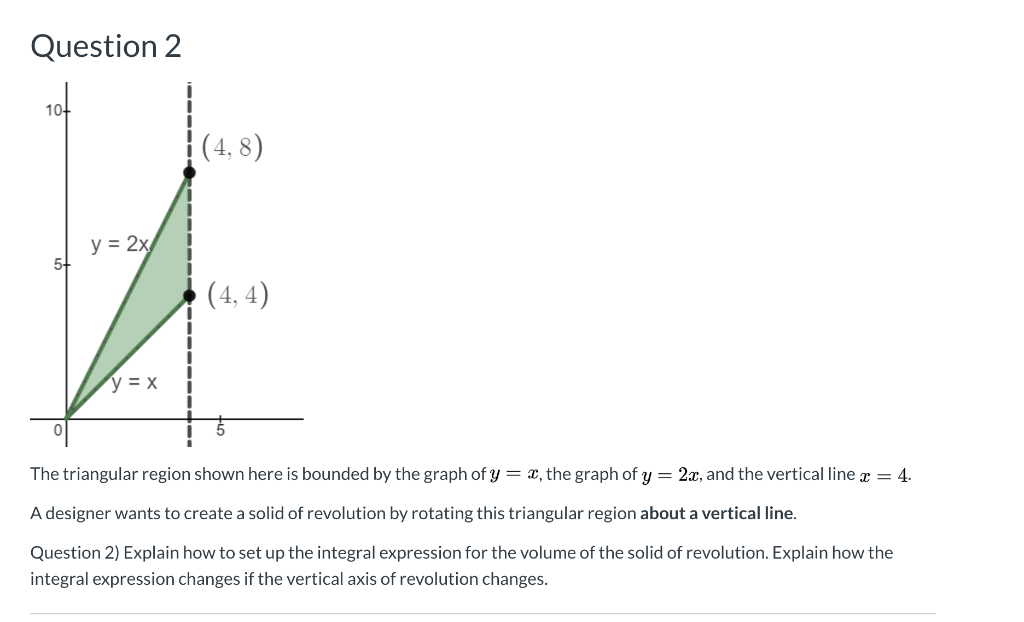 Solved The triangular region shown here is bounded by the | Chegg.com