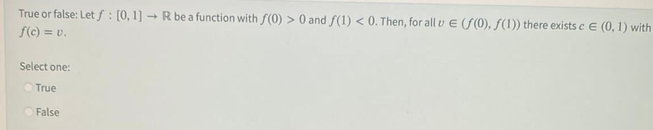 Solved True or false: Let f:[0,1]→R be a function with | Chegg.com