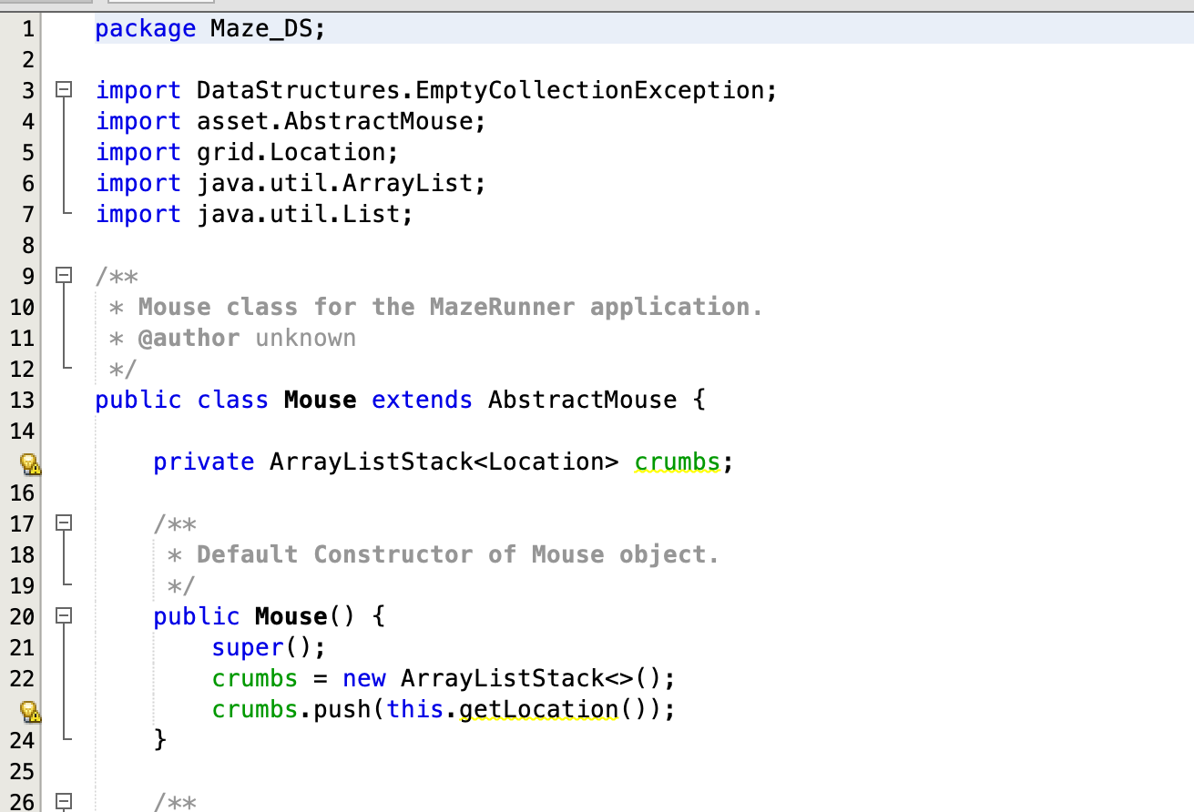 Solved 1 package Maze_DS; 2 3 Ş import DataStructures. | Chegg.com