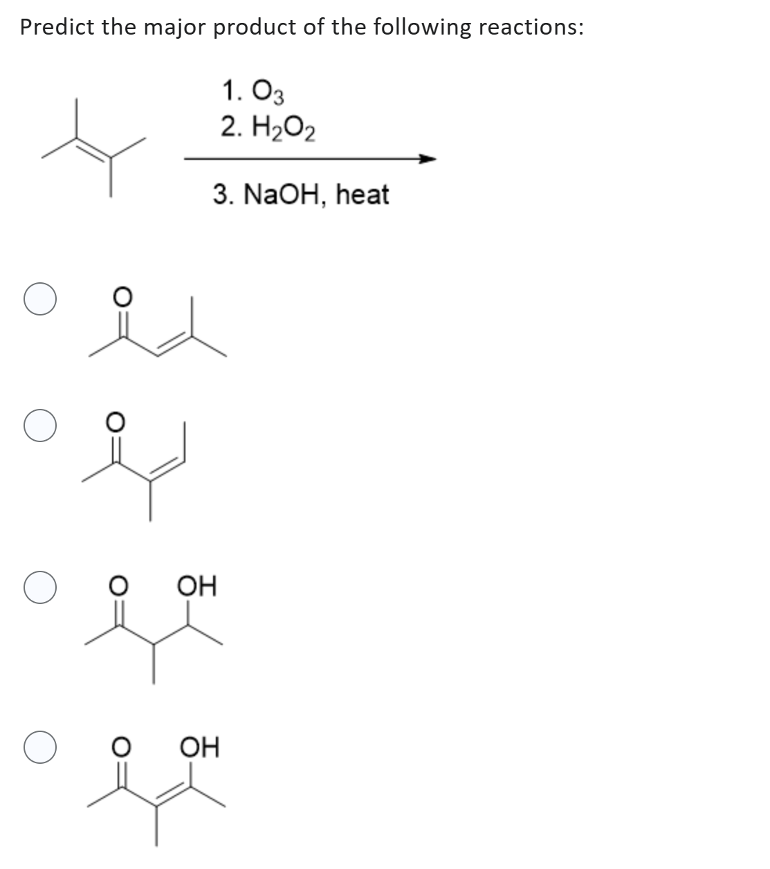 Solved Predict the major product of the following reactions: | Chegg.com