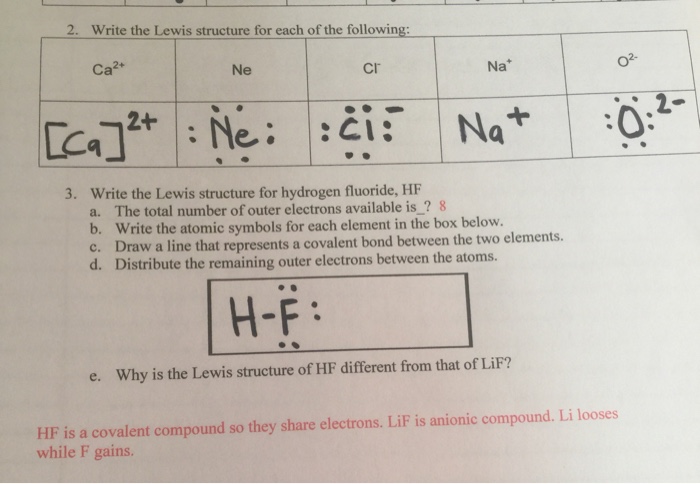 Solved: 2. Write The Lewis Structure For Each Of The Follo... | Chegg.com