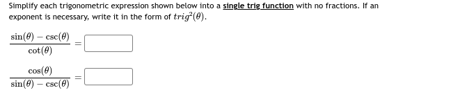 Solved Simplify each trigonometric expression shown below | Chegg.com