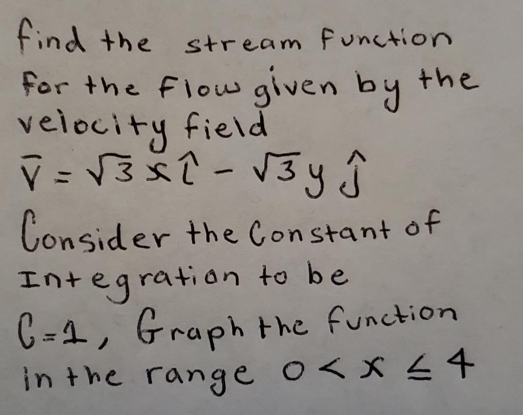 Solved find the for the flow given by stream function the | Chegg.com