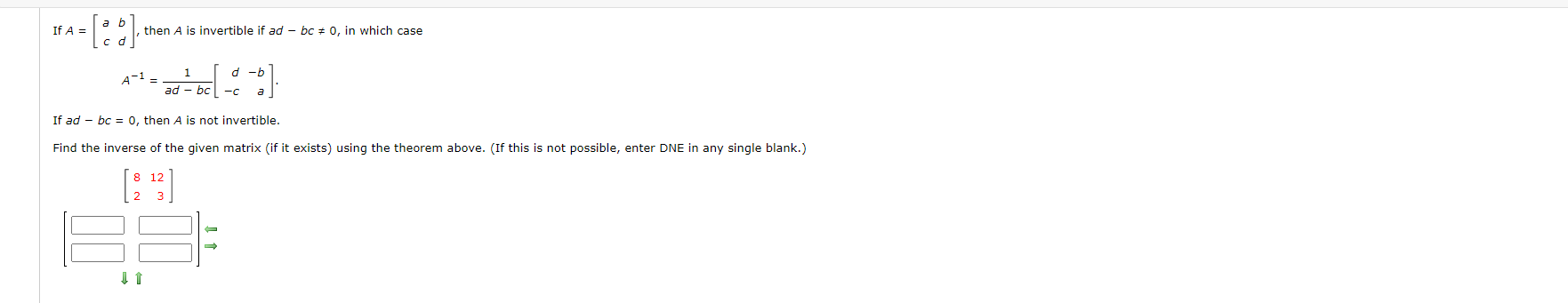 Solved If A=[acbd], then A is invertible if ad−bc =0, in | Chegg.com