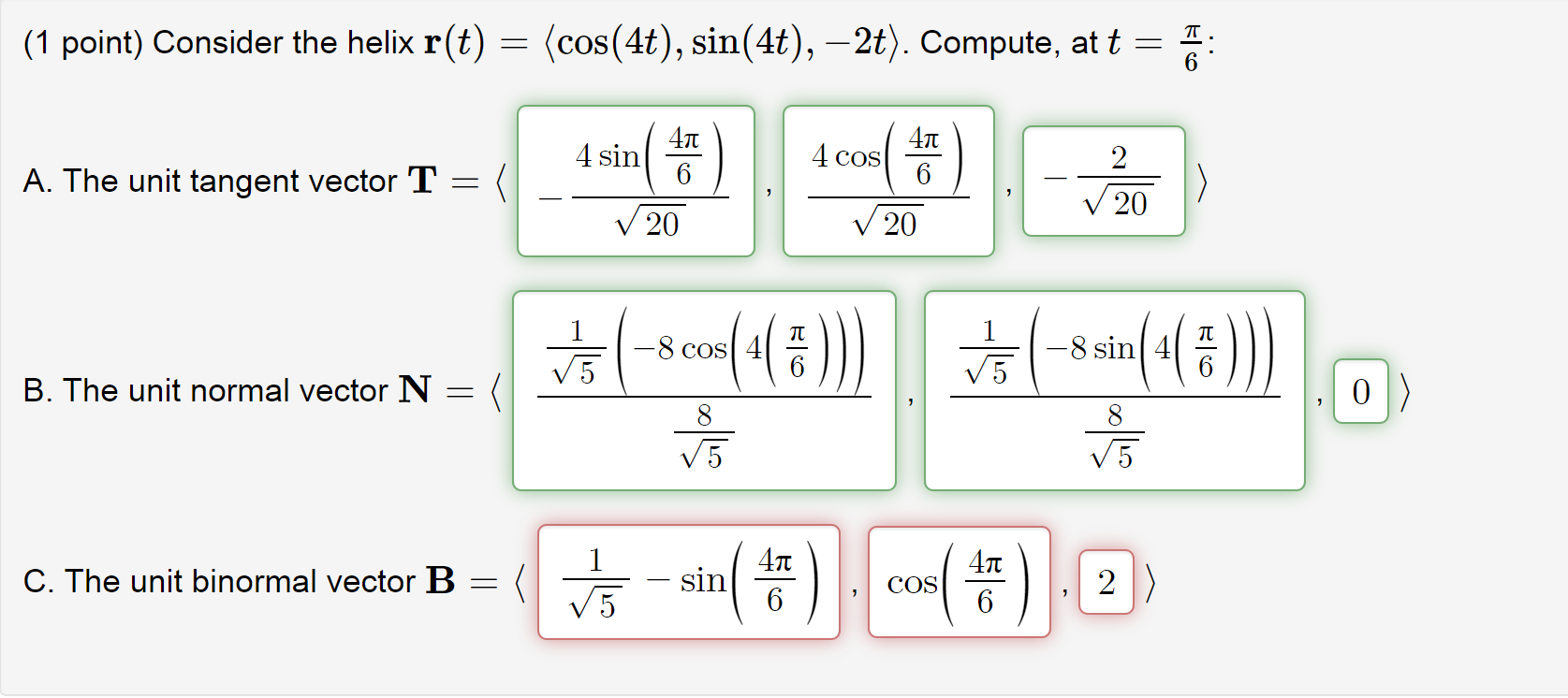 Solved (1 point) Find the solution r(t) of the differential | Chegg.com