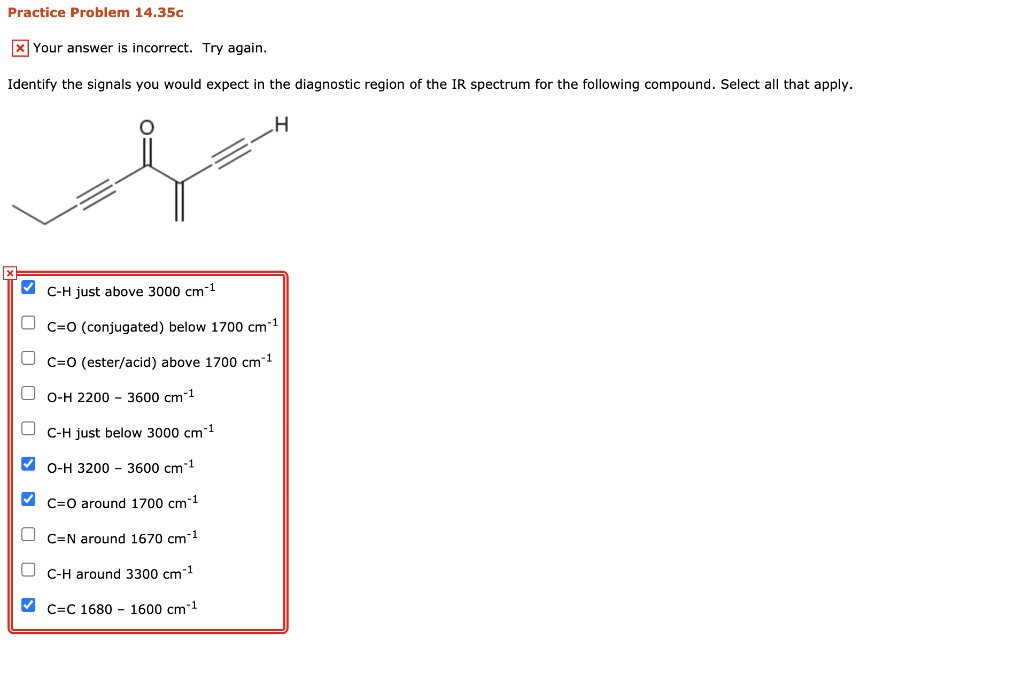 Solved Practice Problem 14.35c x Your answer is incorrect. | Chegg.com