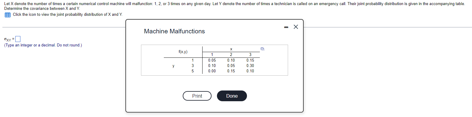 Solved Determine The Covariance Between X And Y 进 Click The