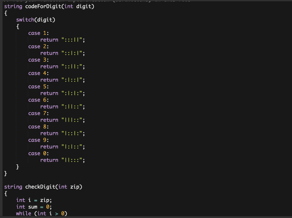 Solved The encoding scheme for a five-digit zip code is | Chegg.com