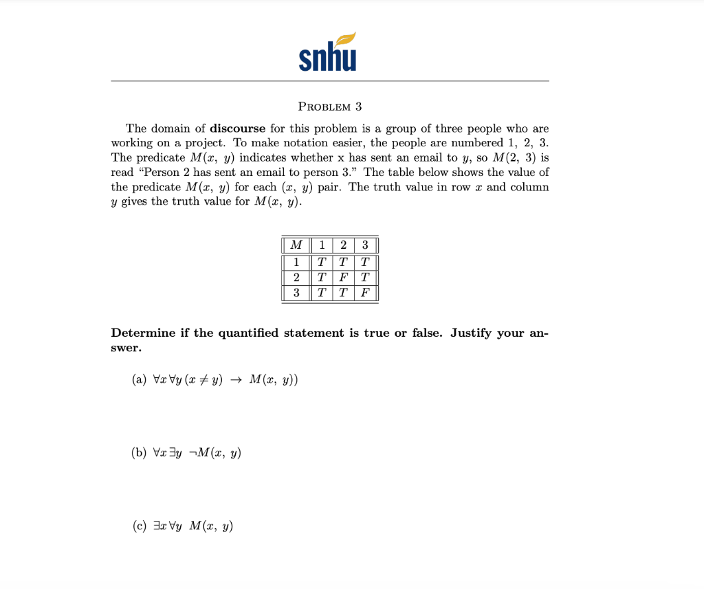 The domain of discourse for this problem is a group | Chegg.com