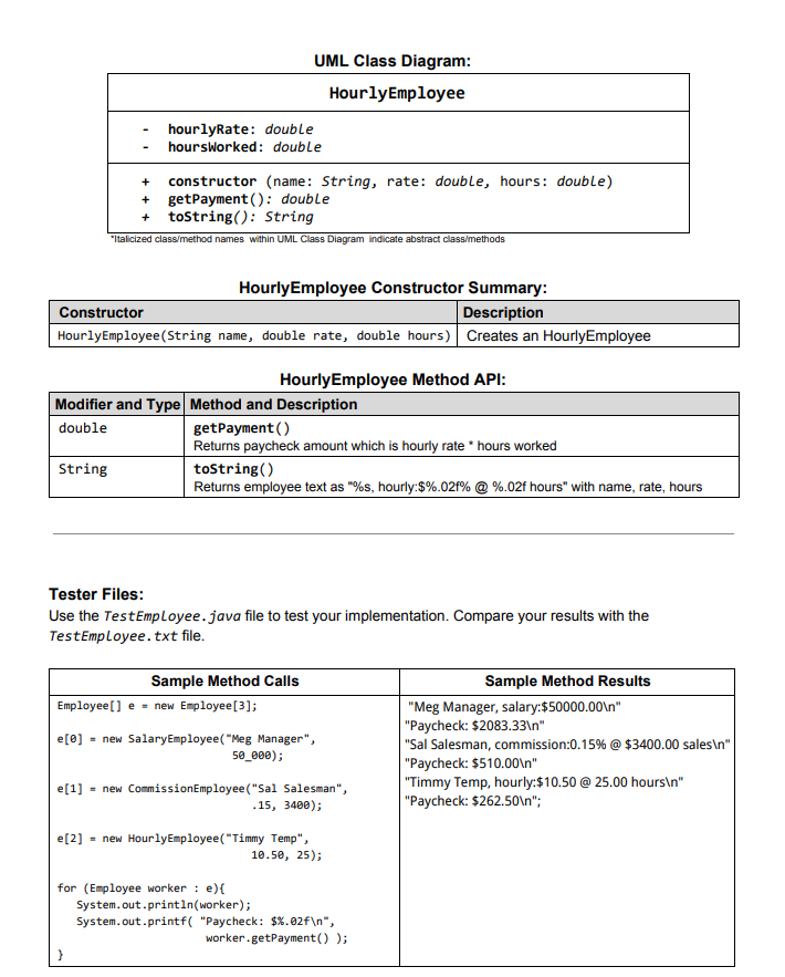 Solved Problem 2: Employee (10 points) (Software Design) | Chegg.com
