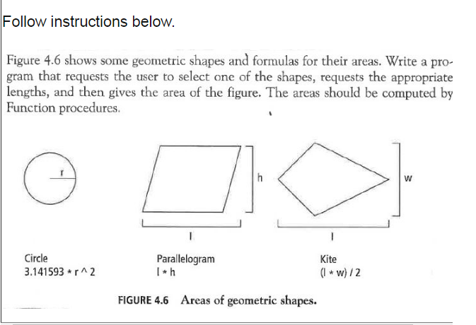 Solved Follow instructions below. Figure 4.6 shows some | Chegg.com