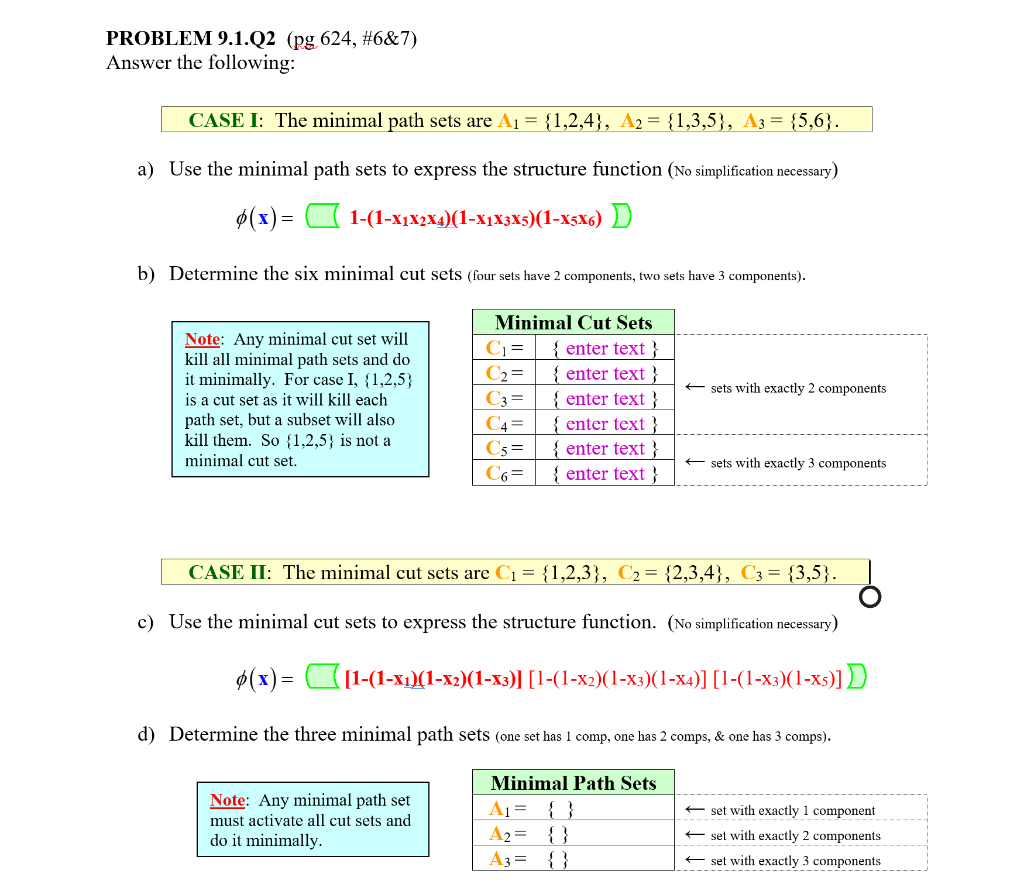 Just b and d. I have answered a and c. Find minimal | Chegg.com