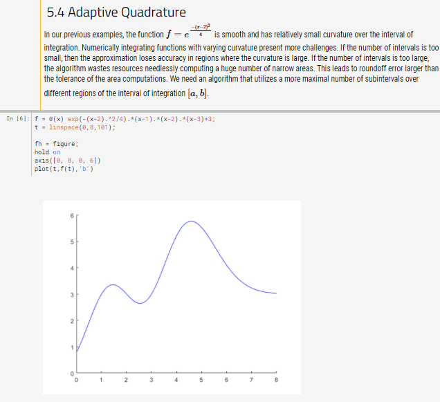 =e 5.4 Adaptive Quadrature In our previous examples, | Chegg.com