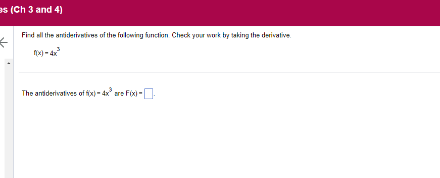 Solved Find all the antiderivatives of the following | Chegg.com